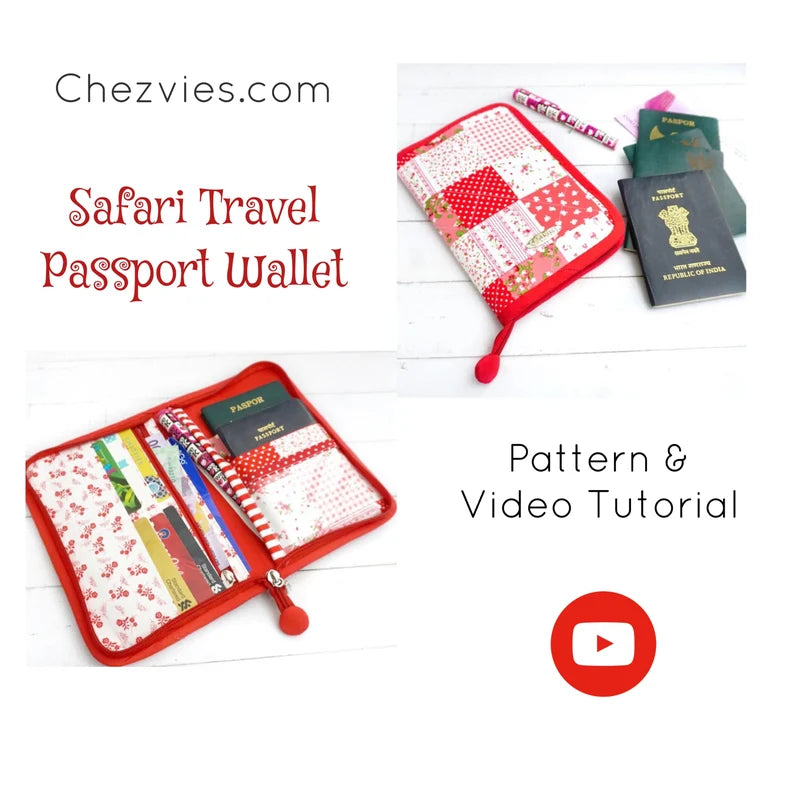 Safari Travel Passport Wallet (with video) – Sew Modern Bags
