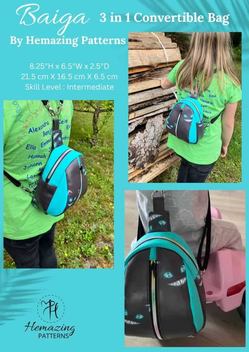 Baiga 3 in 1 Convertible Bag – Sew Modern Bags