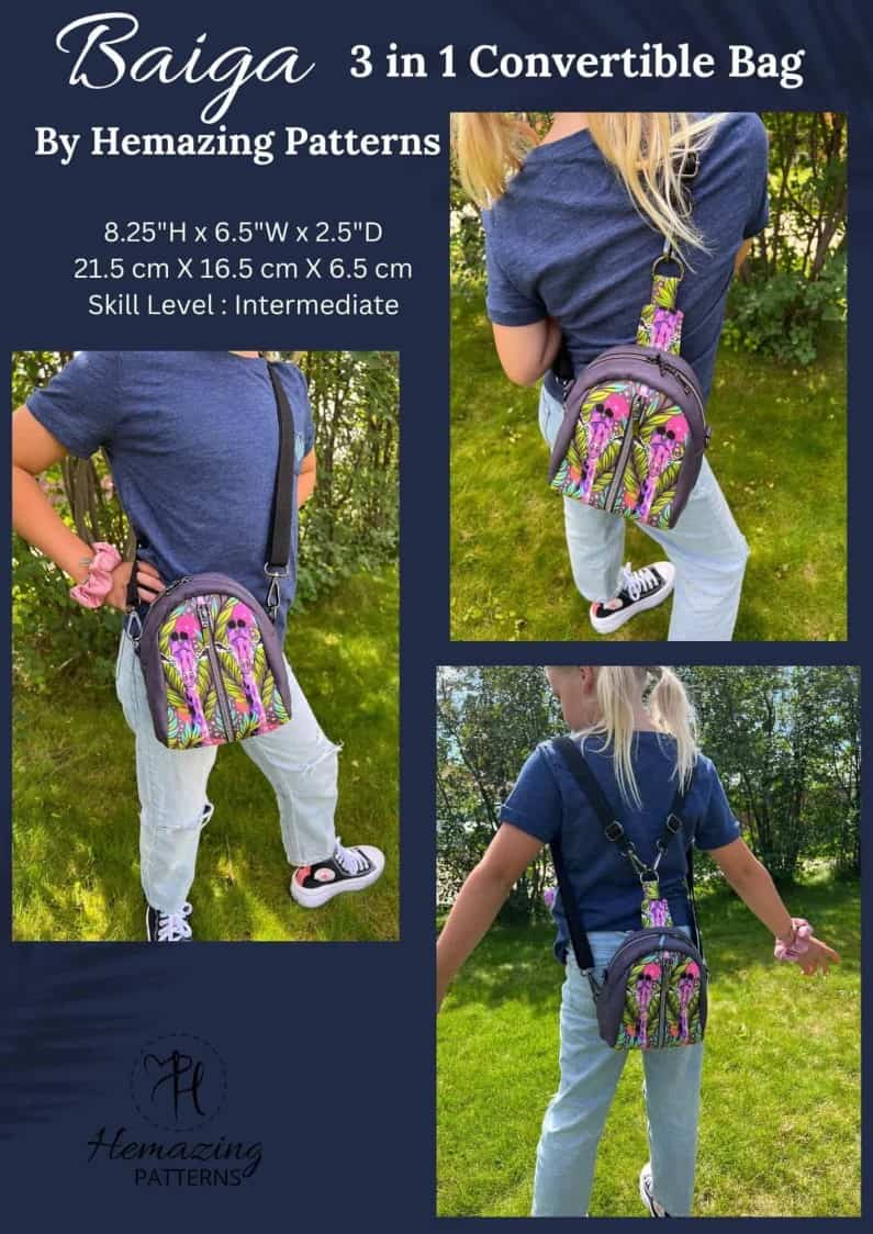 Baiga 3 in 1 Convertible Bag – Sew Modern Bags