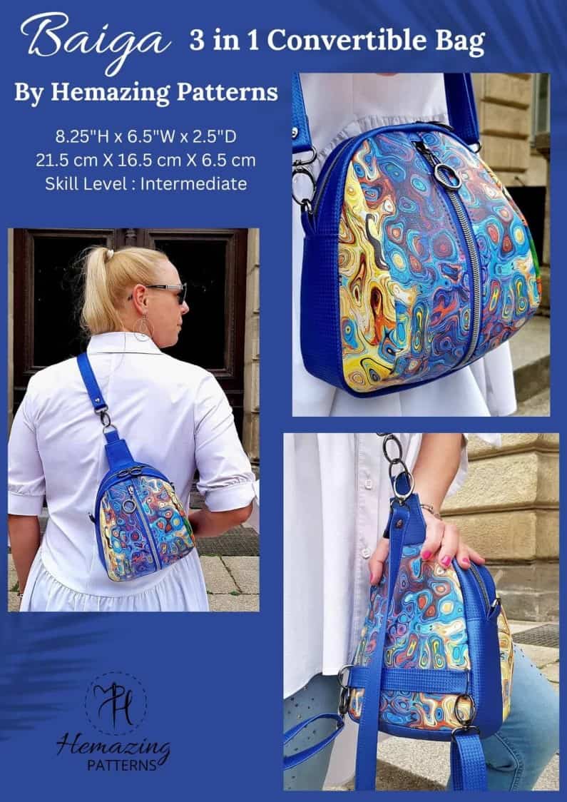 Baiga 3 in 1 Convertible Bag – Sew Modern Bags