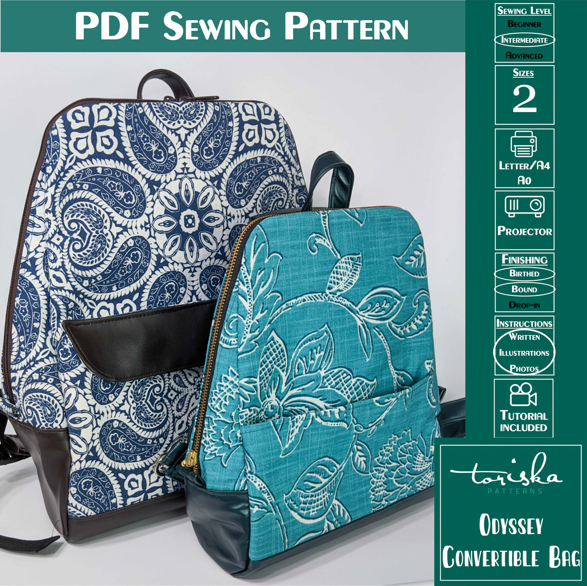 Odyssey Convertible Bag – Sew Modern Bags