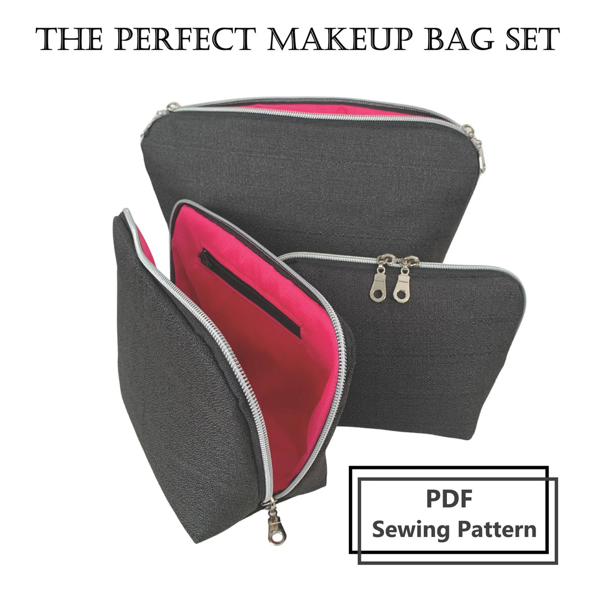Perfect Makeup Bag - Set of 3 – Sew Modern Bags