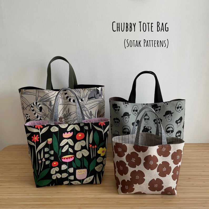 Chubby Tote Bag (four sizes with video) – Sew Modern Bags